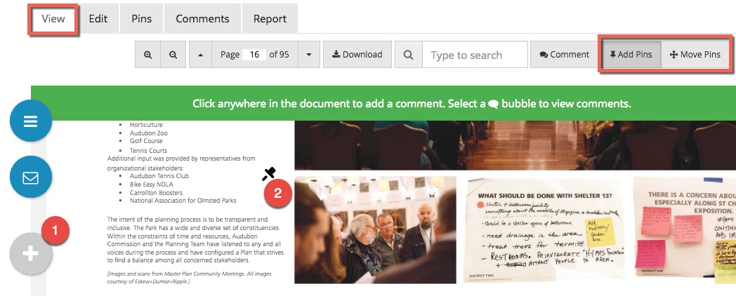 Adding Documents and Pins – Urban Interactive Studio
